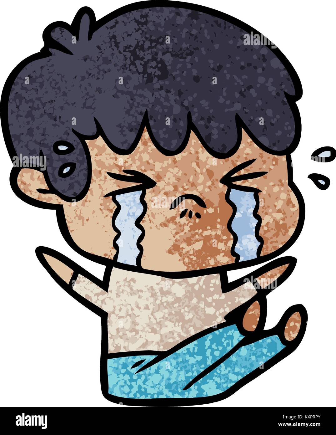 cartoon boy crying Stock Vector Image & Art - Alamy