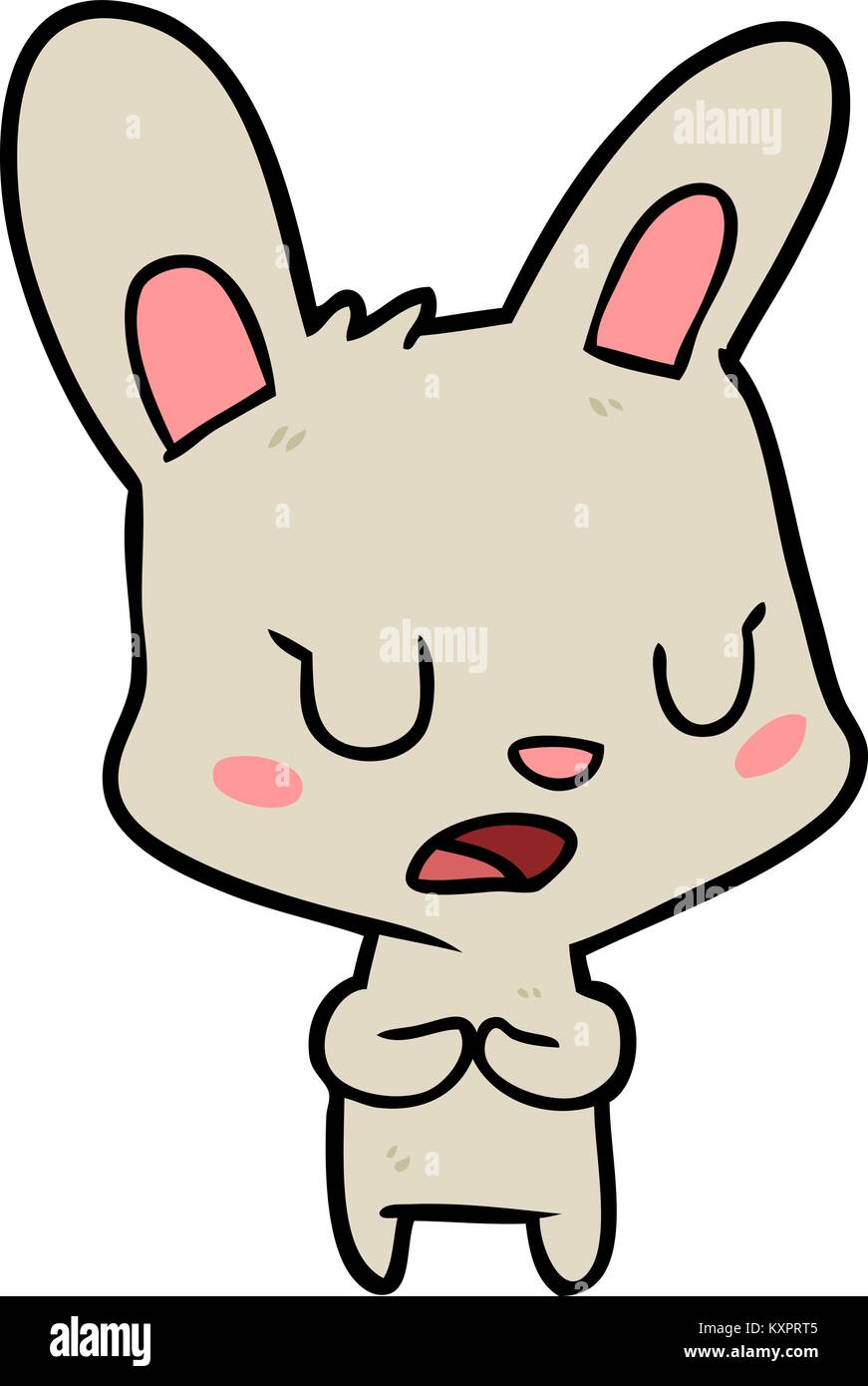 cartoon rabbit talking Stock Vector Image & Art - Alamy