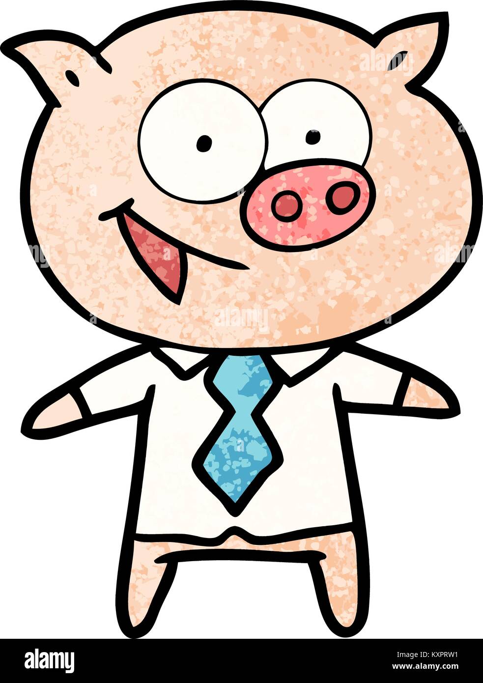 cheerful pig in office clothes Stock Vector Image & Art - Alamy