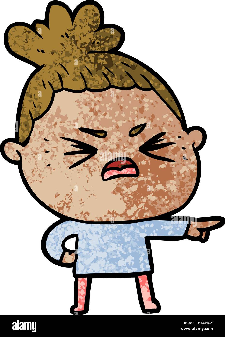 cartoon angry woman Stock Vector Image & Art - Alamy