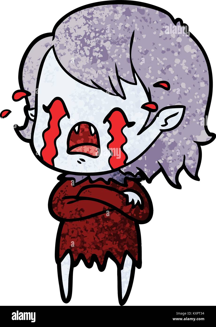 cartoon crying vampire girl Stock Vector Image & Art - Alamy