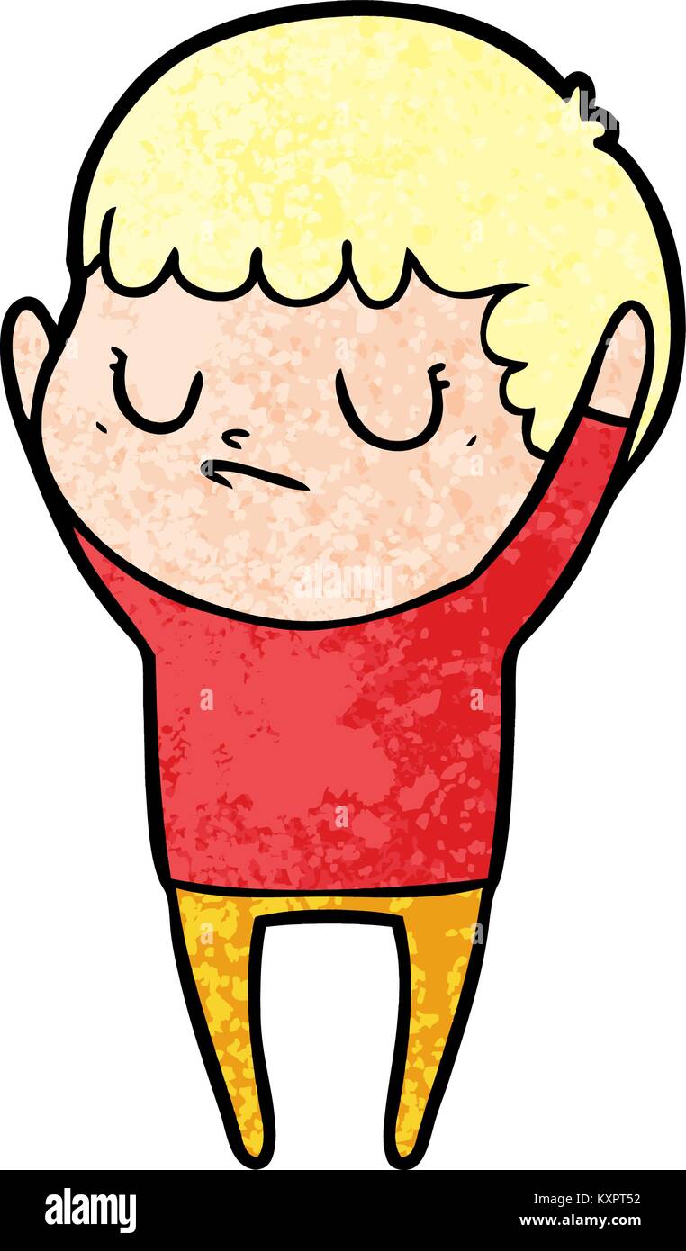 cartoon grumpy boy Stock Vector Image & Art - Alamy