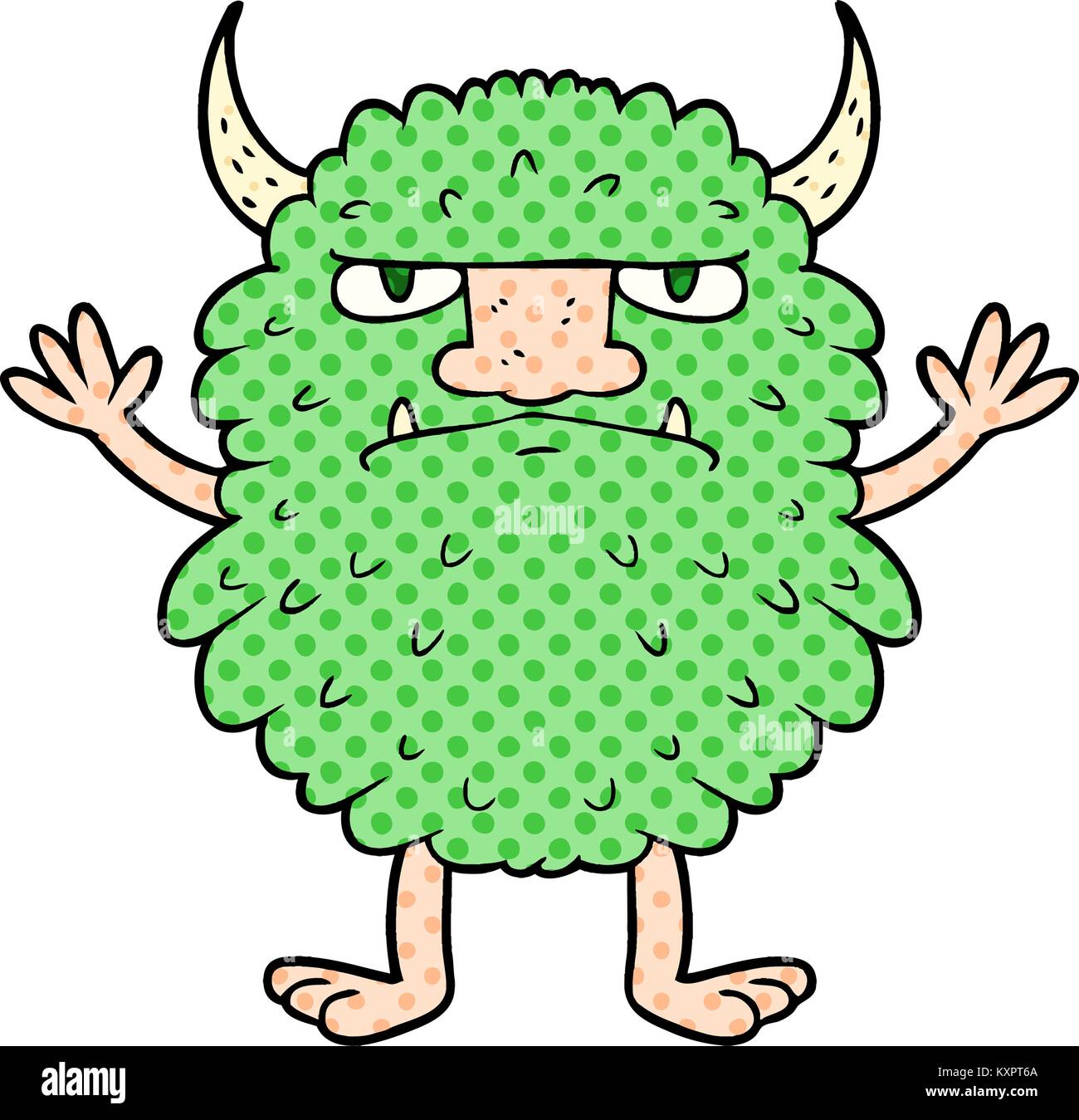 cartoon grumpy monster Stock Vector Image & Art - Alamy
