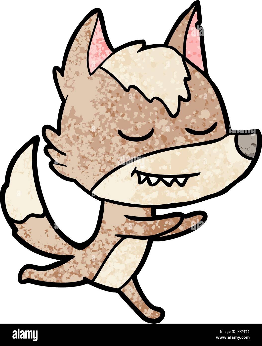 friendly cartoon wolf running Stock Vector Image & Art - Alamy