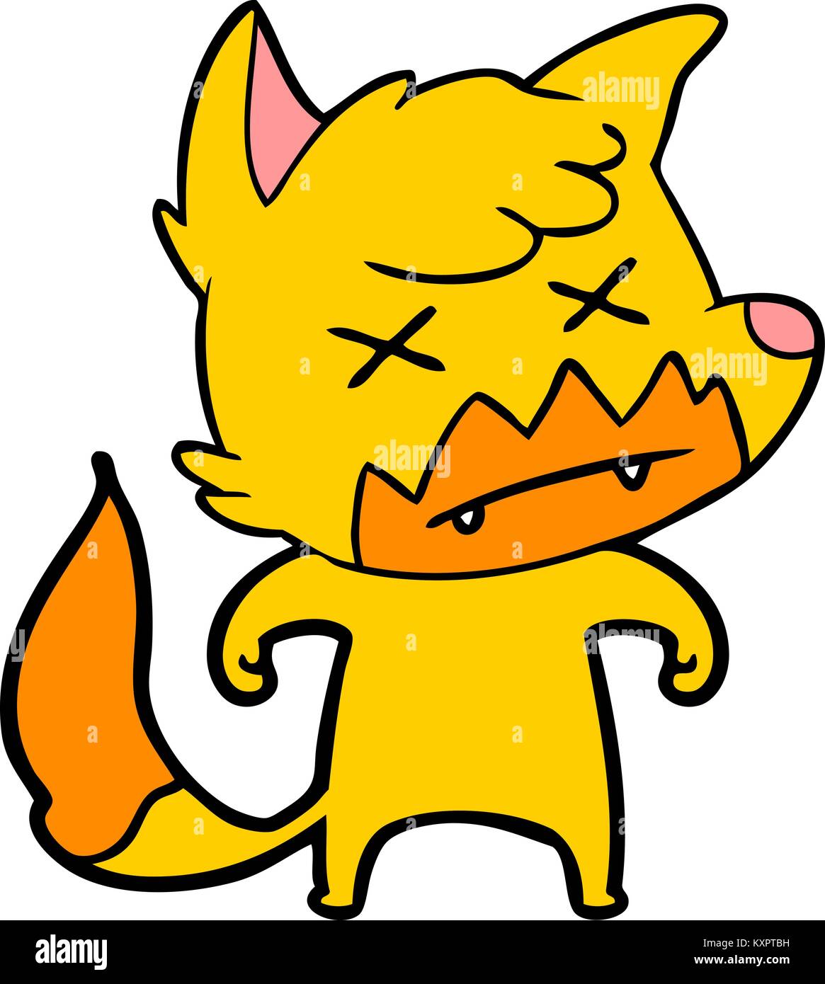 dead fox cartoon character Stock Vector Image & Art - Alamy
