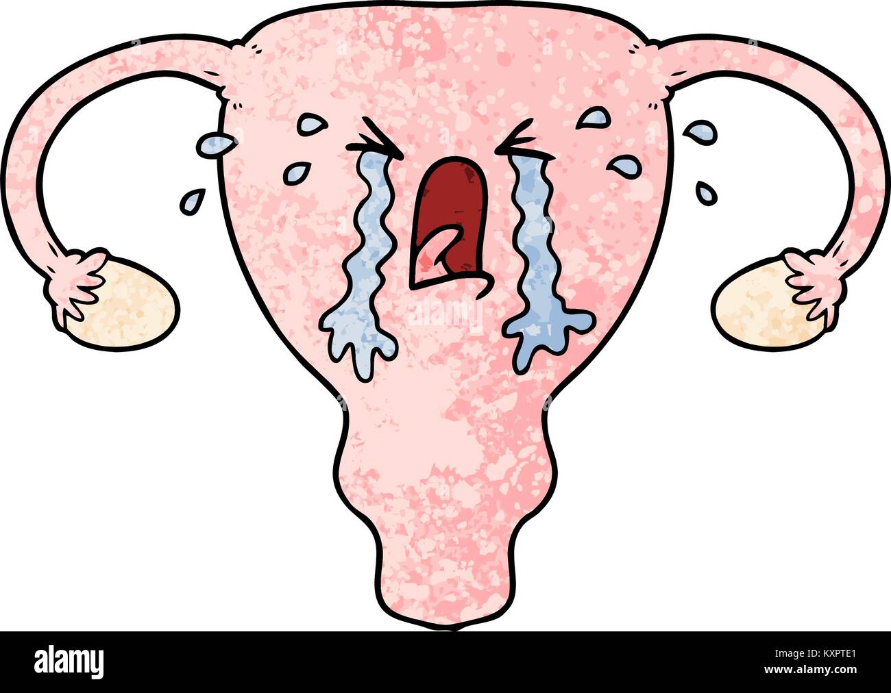 cartoon uterus crying Stock Vector Image & Art - Alamy