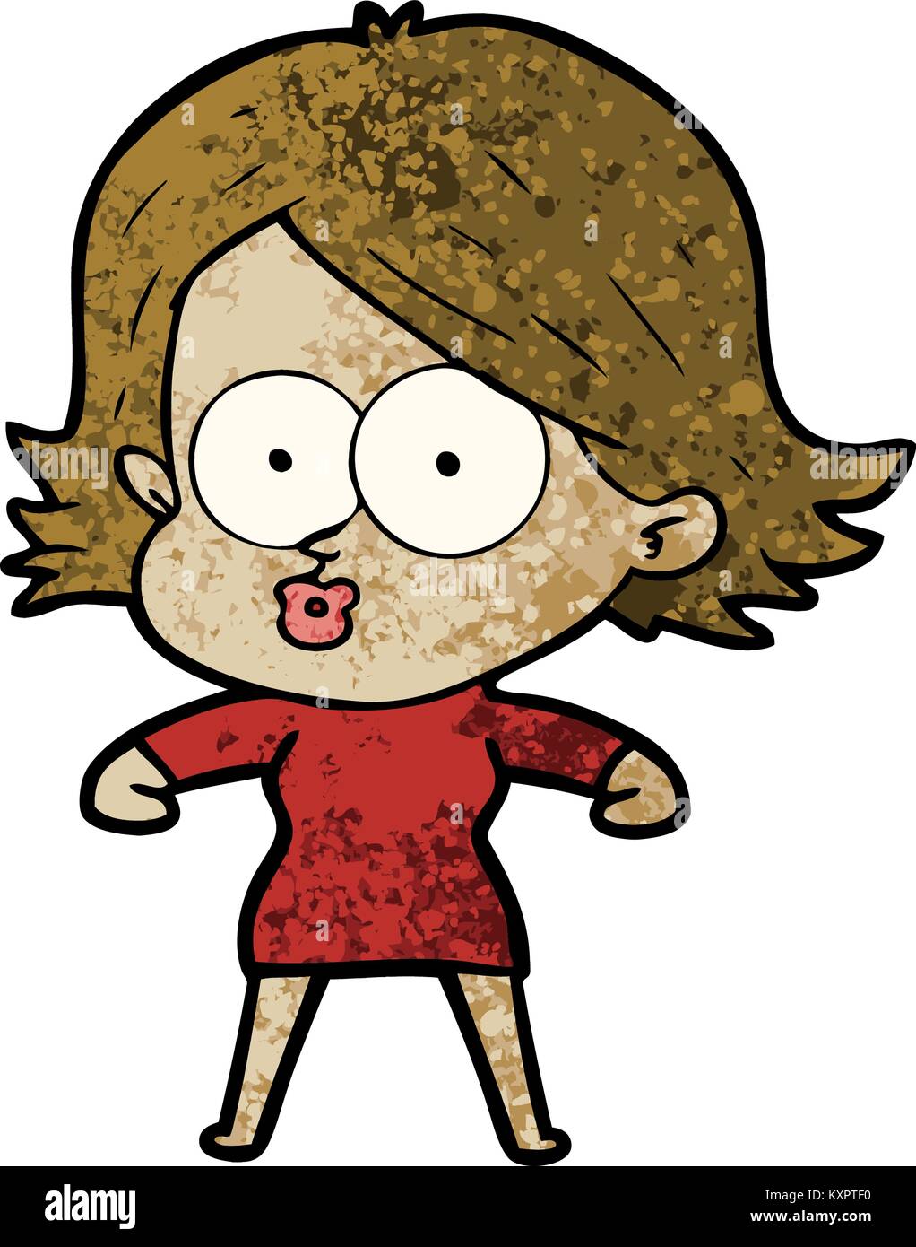 cartoon girl pouting Stock Vector Image & Art - Alamy