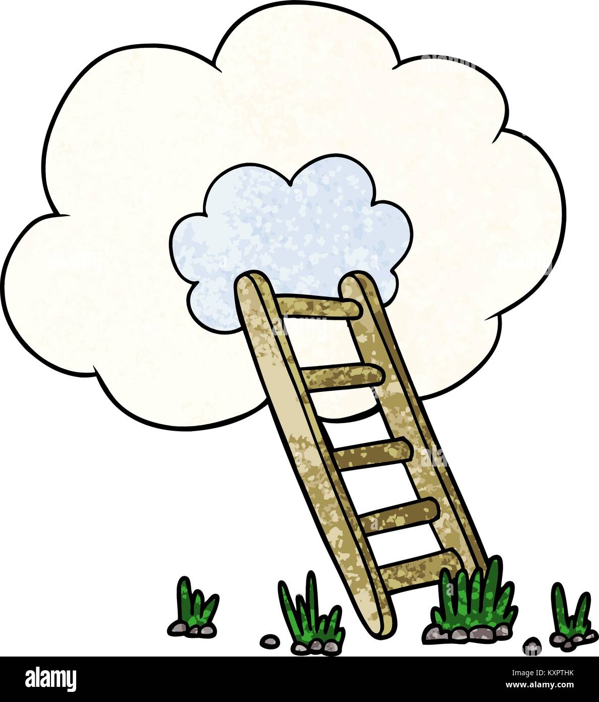 cartoon ladder into cloud Stock Vector Image & Art - Alamy