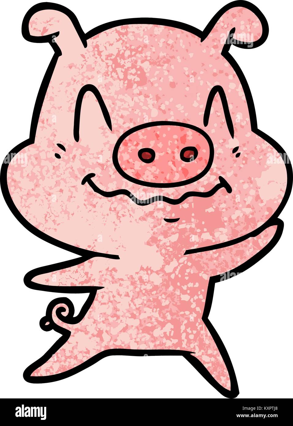 nervous cartoon pig Stock Vector Image & Art - Alamy