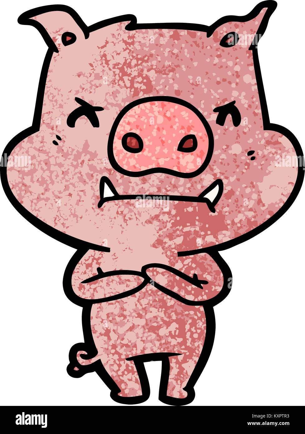 angry cartoon pig Stock Vector Image & Art - Alamy