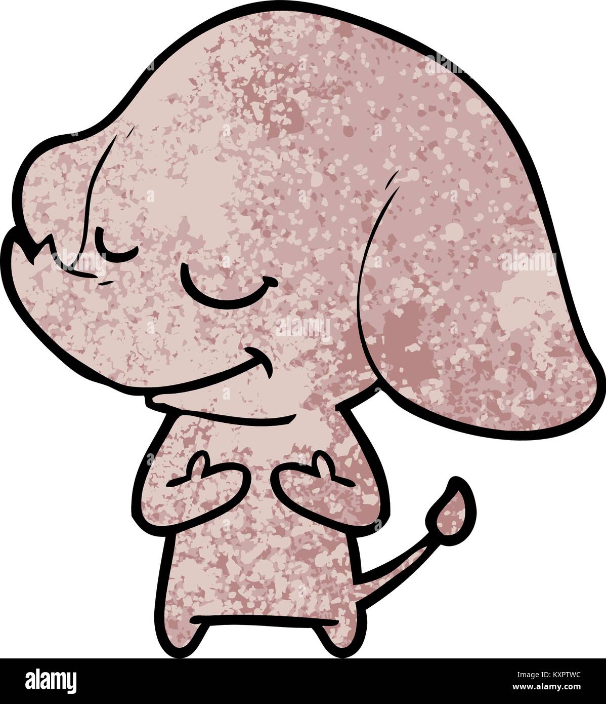 cartoon smiling elephant Stock Vector Image & Art - Alamy