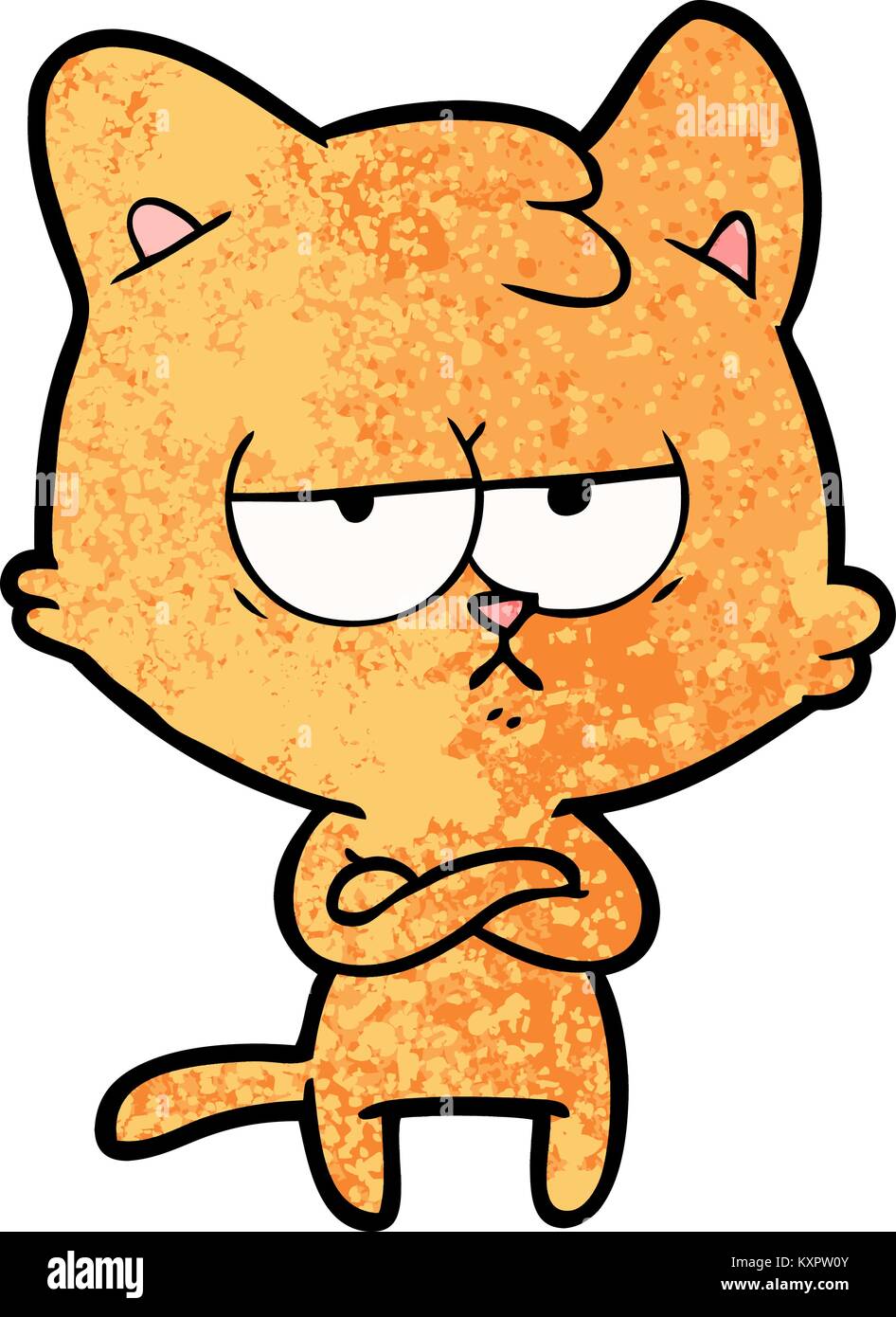 bored cartoon cat Stock Vector Image & Art - Alamy