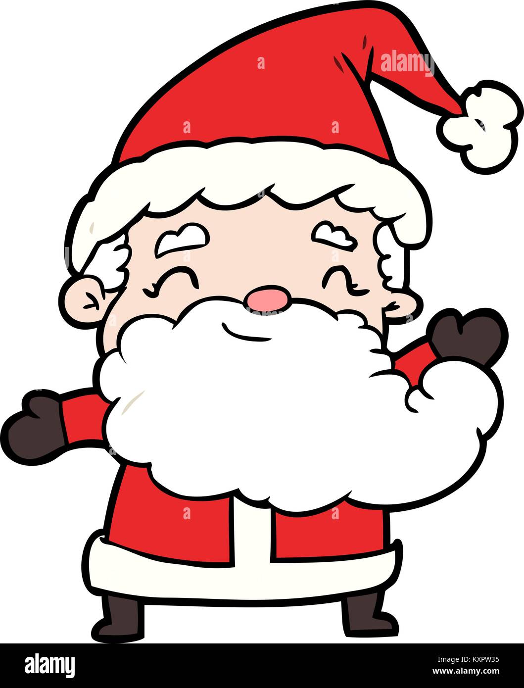 Hand drawn cartoon santa Stock Vector Images - Alamy