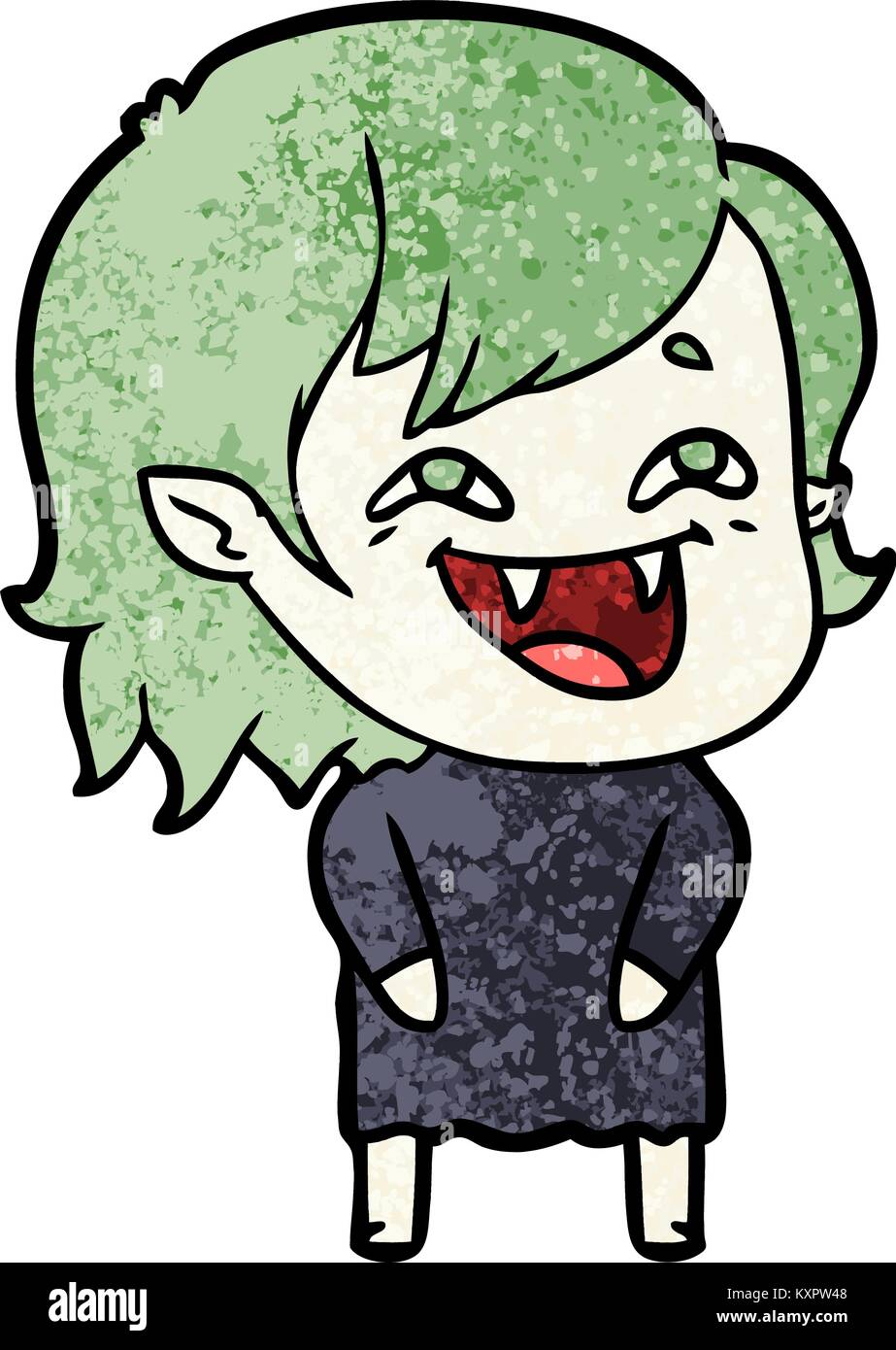 cartoon laughing vampire girl Stock Vector Image & Art - Alamy