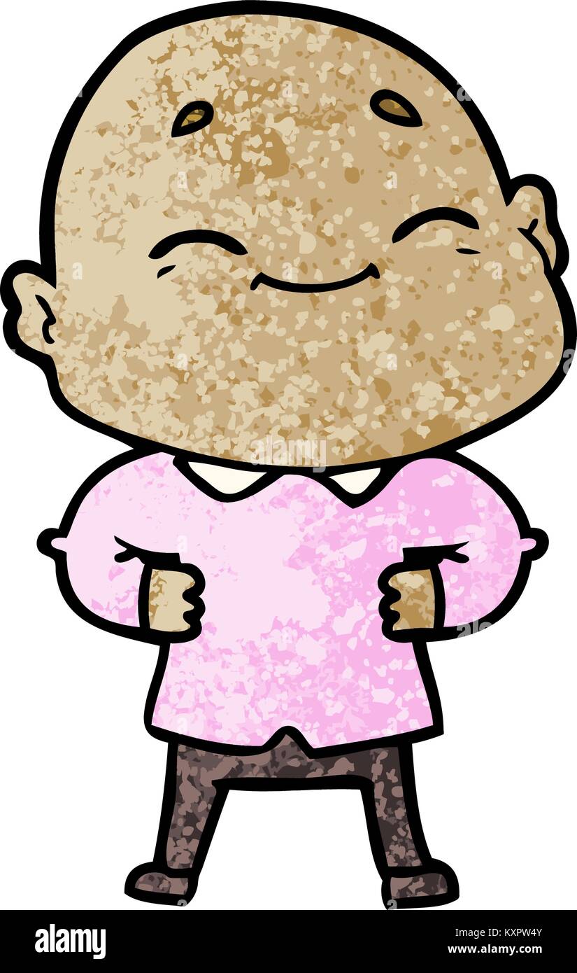 cartoon happy bald man Stock Vector Image & Art - Alamy