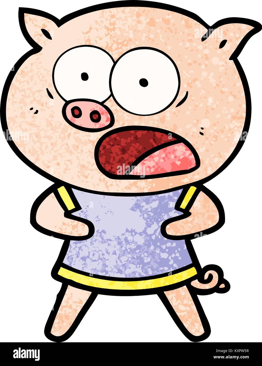 cartoon pig shouting Stock Vector Image & Art - Alamy