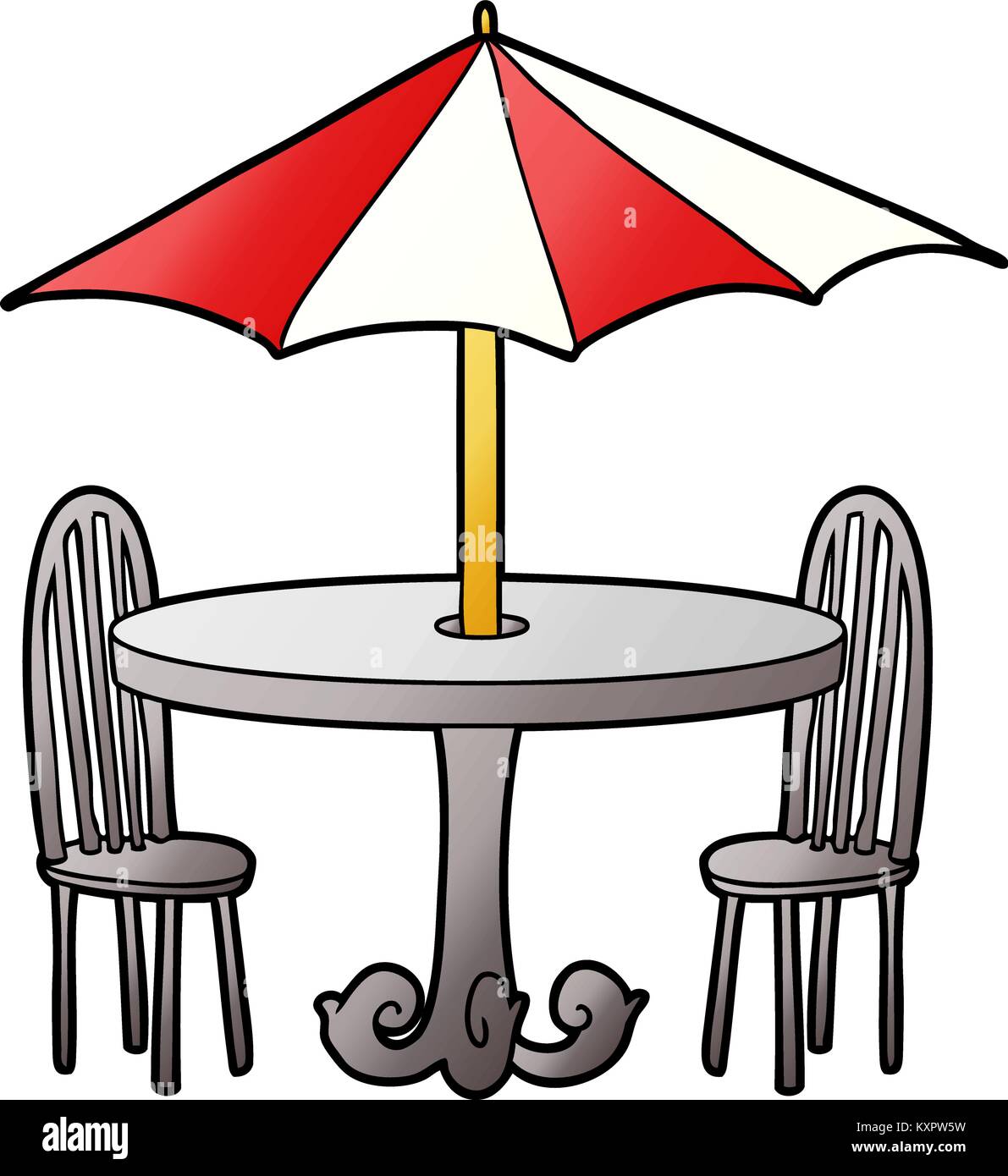 Cartoon Cafeteria Table