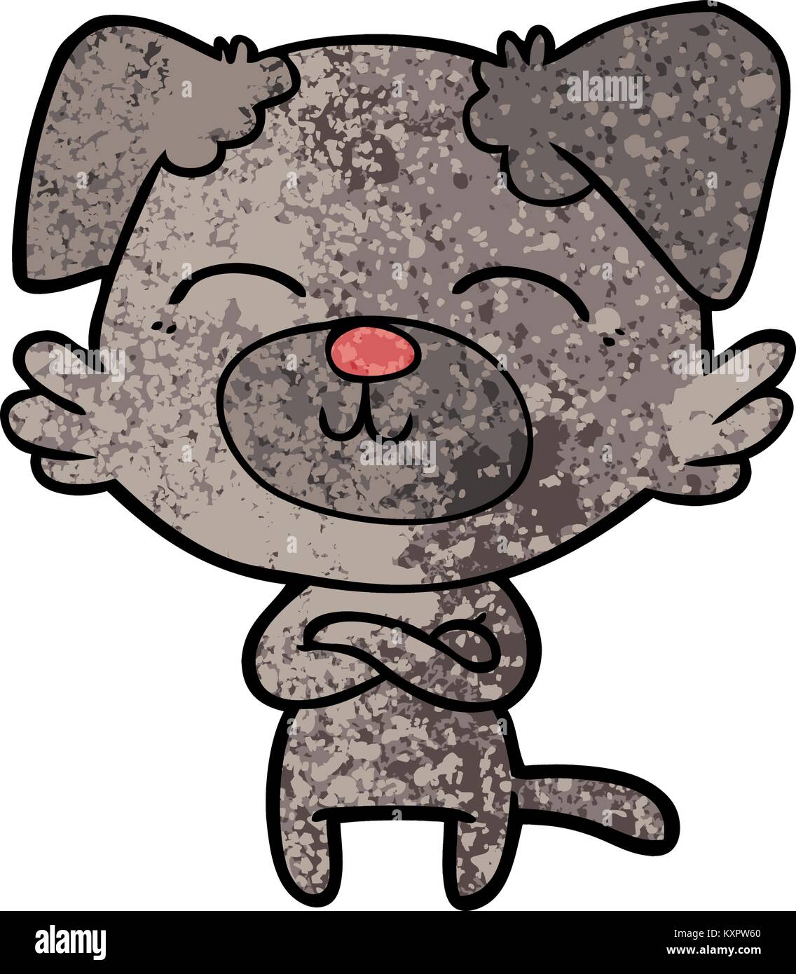 cartoon dog crossing arms Stock Vector Image & Art - Alamy