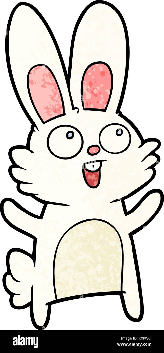 happy cartoon rabbit Stock Vector Image & Art - Alamy