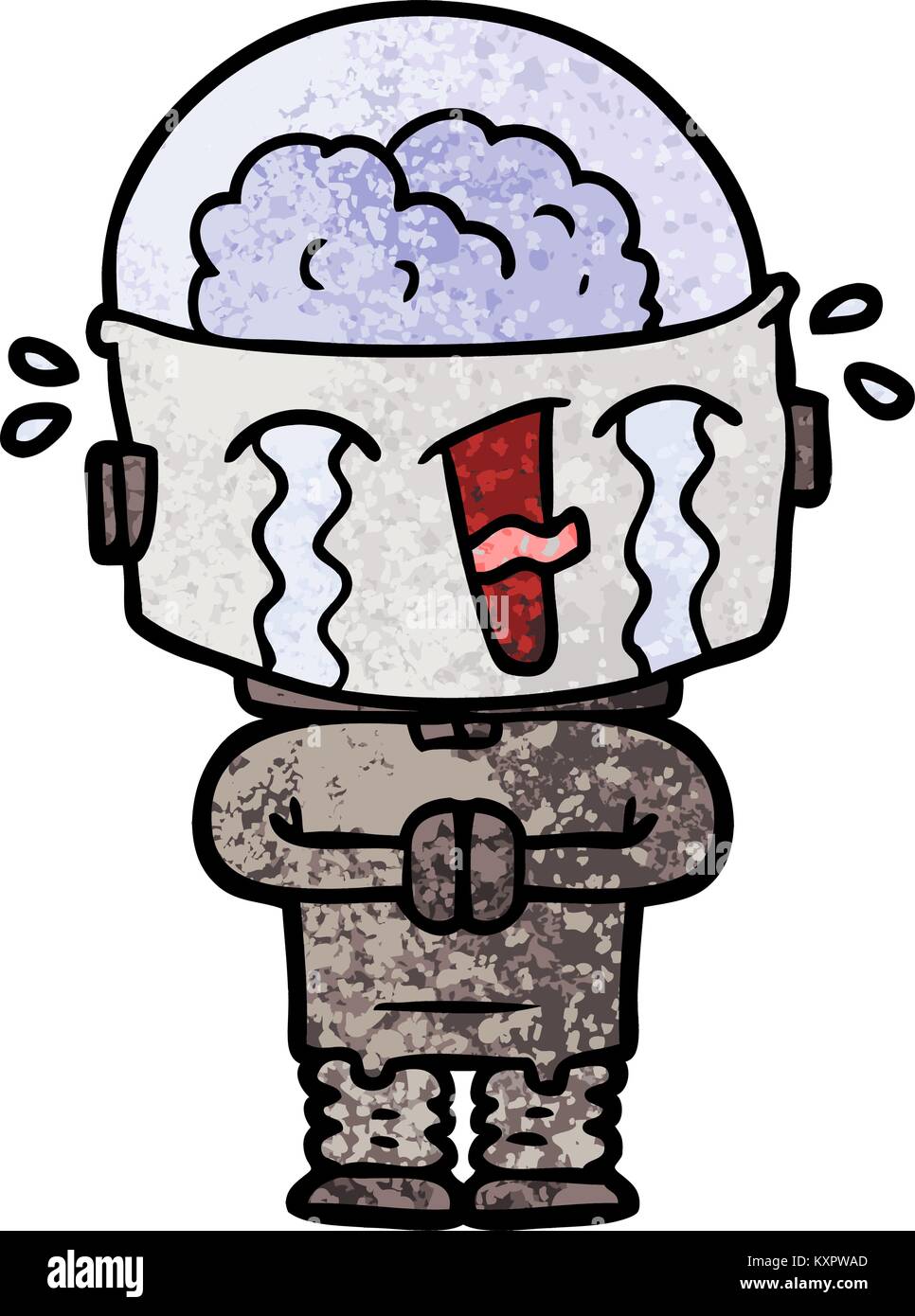 cartoon crying robot Stock Vector Image & Art - Alamy