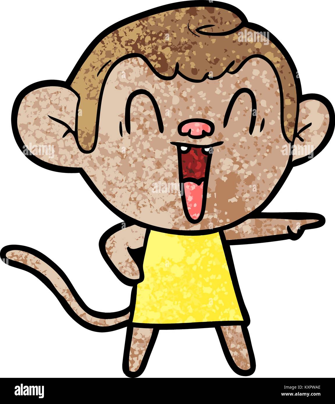 cartoon laughing monkey Stock Vector Image & Art - Alamy