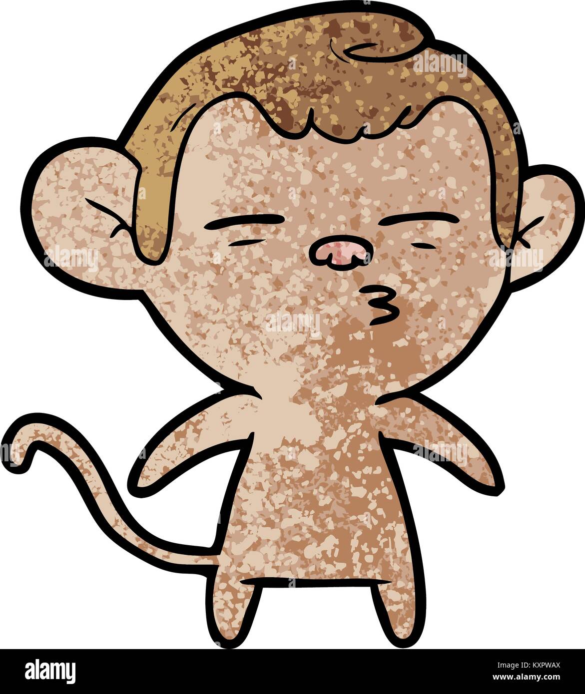 cartoon suspicious monkey Stock Vector Image & Art - Alamy