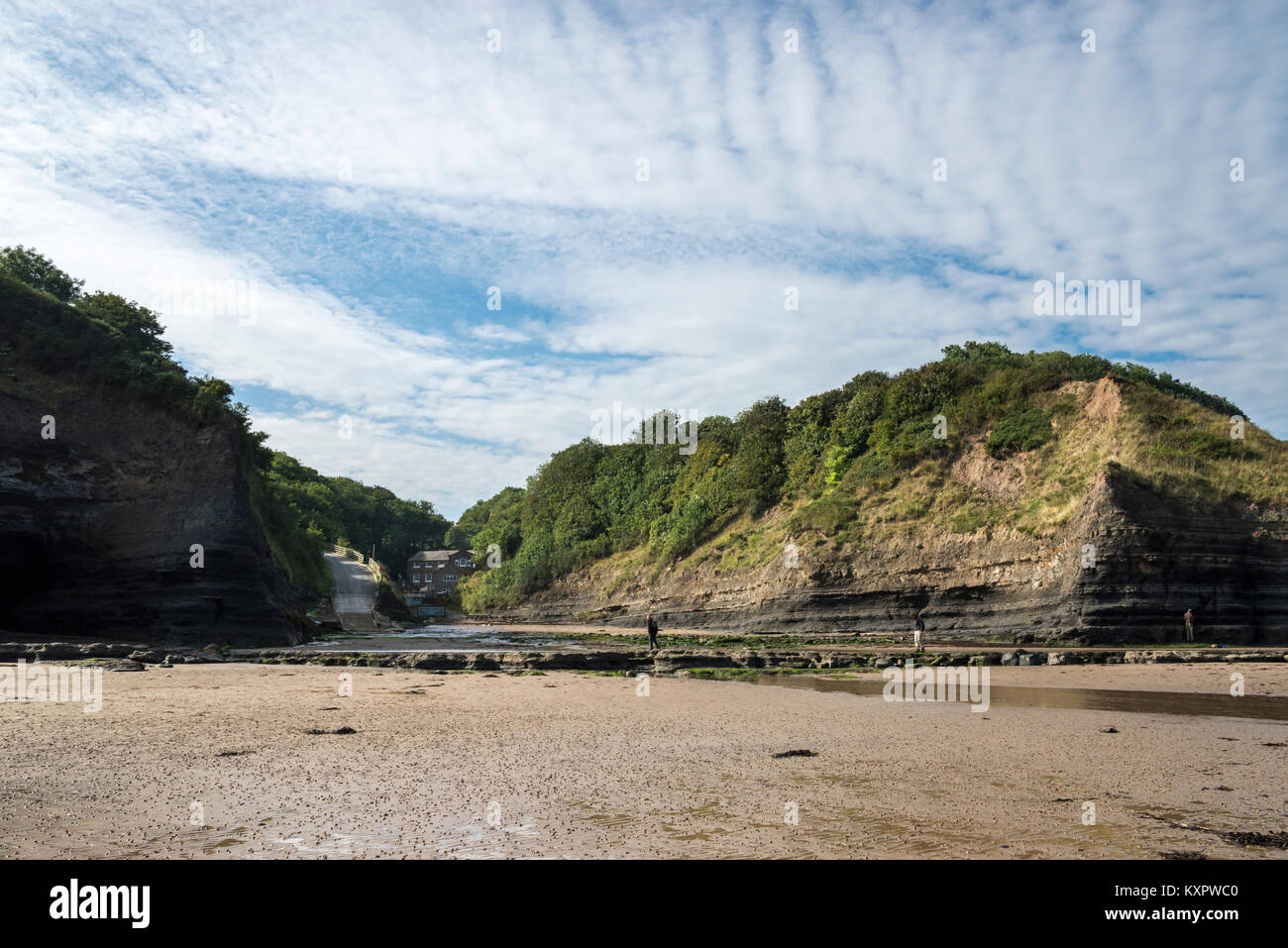 Boggle Hole near Robin Hood's Bay on the coast of North Yorkshire ...
