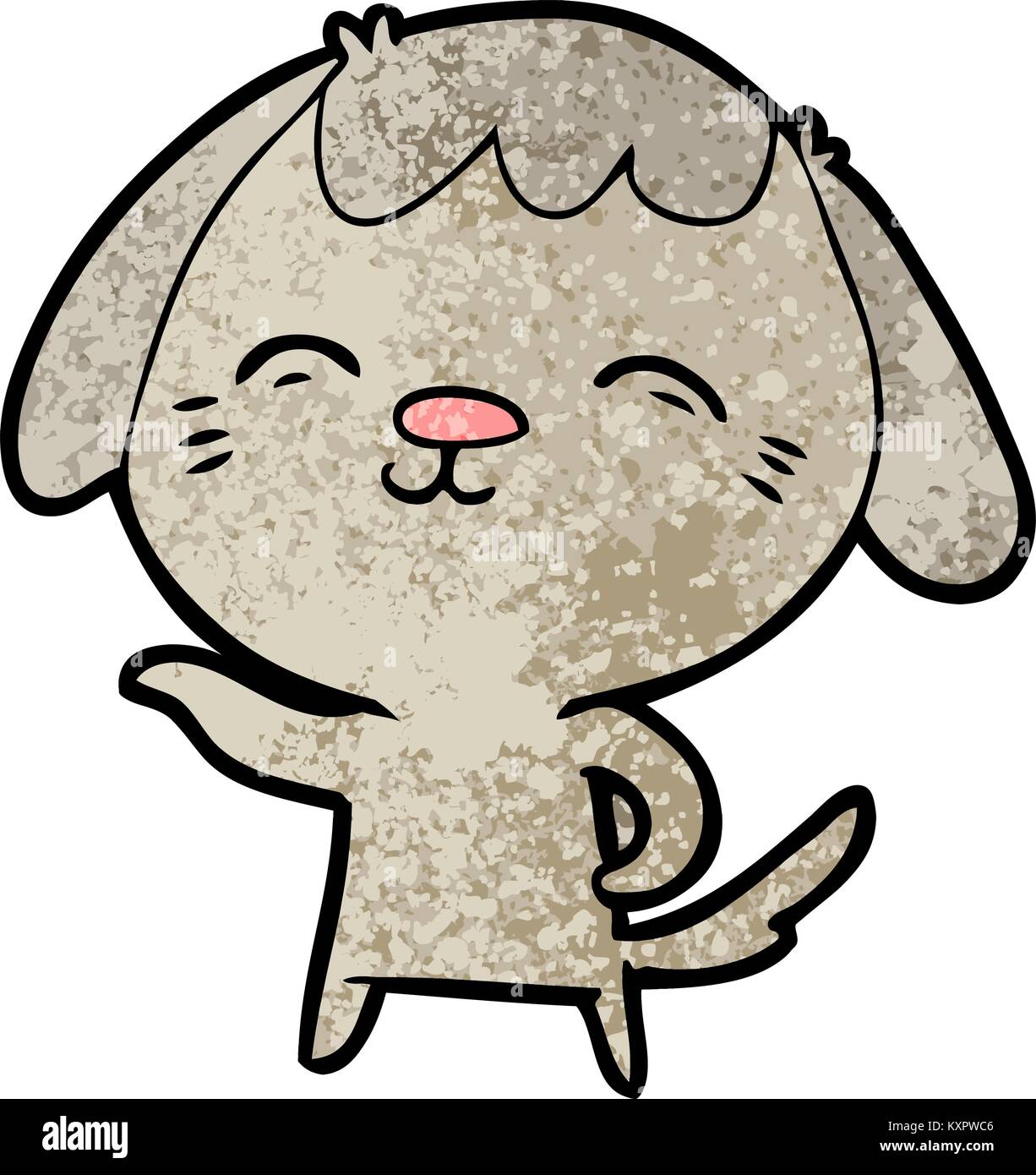 happy cartoon dog Stock Vector Image & Art - Alamy