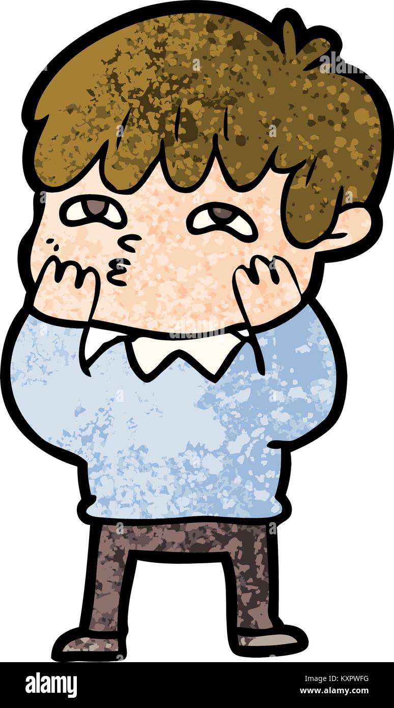 cartoon curious man Stock Vector Image & Art - Alamy