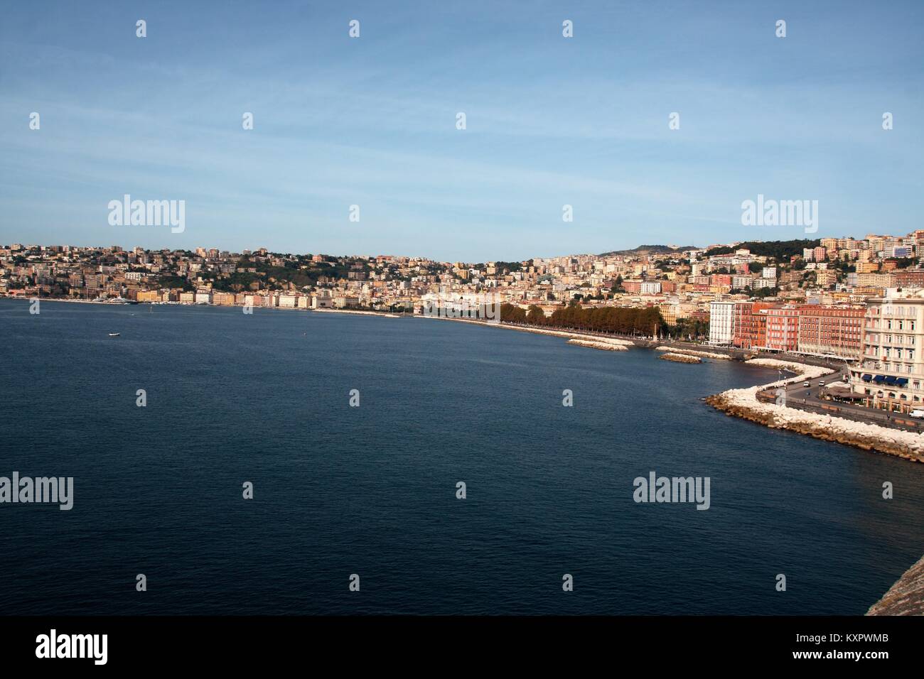 Naples cityscape and Via Partenope Stock Photo - Alamy