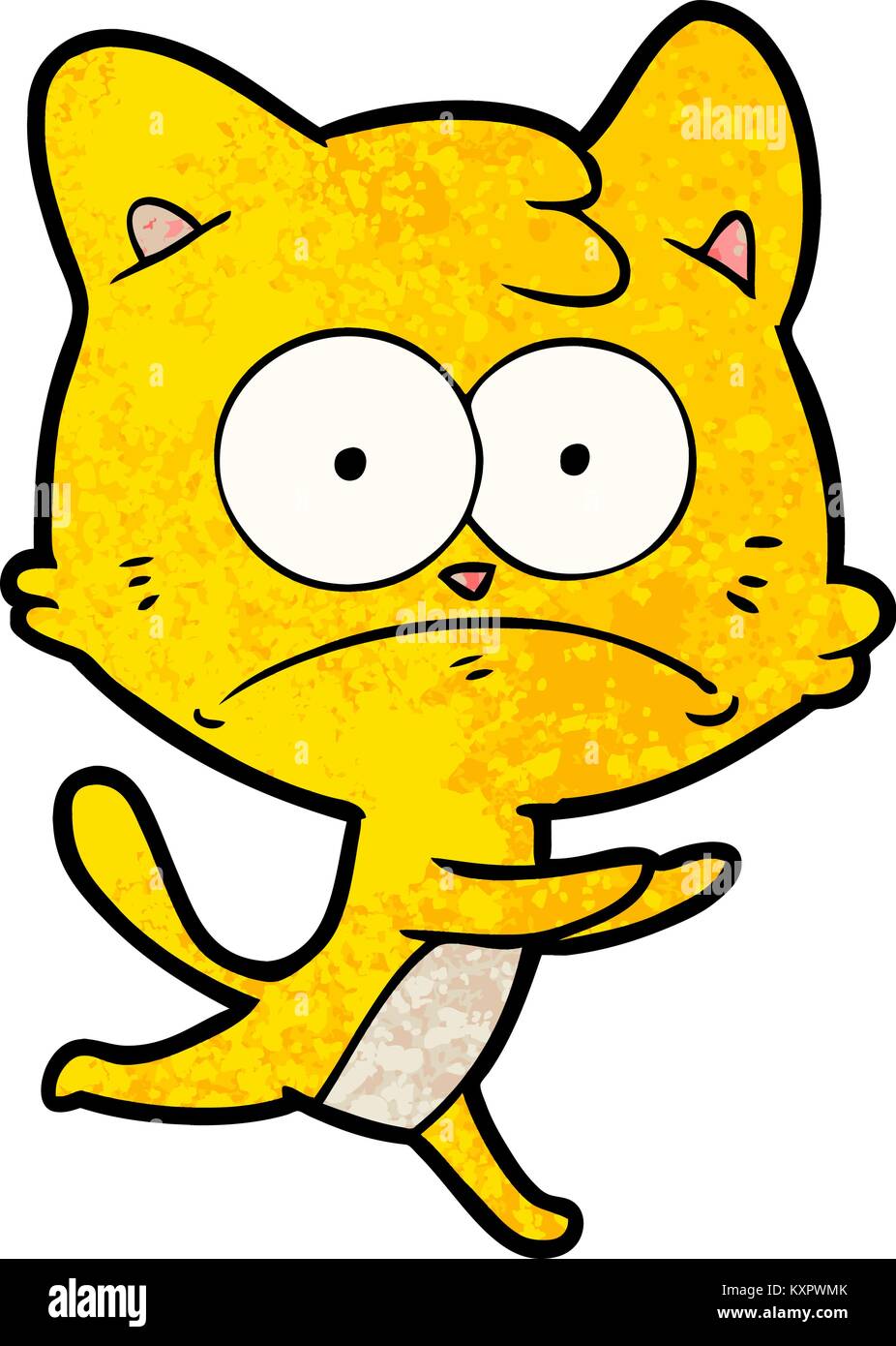 cartoon nervous cat Stock Vector Image & Art - Alamy