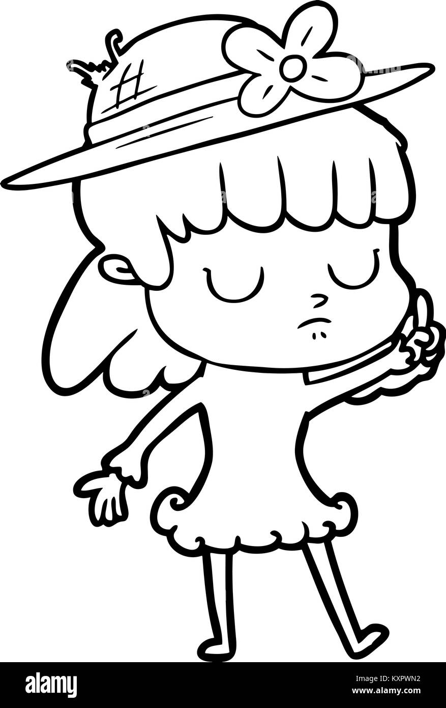 cartoon indifferent woman Stock Vector Image & Art - Alamy