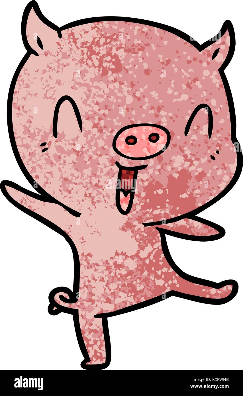 cartoon pig dancing Stock Vector Image & Art - Alamy