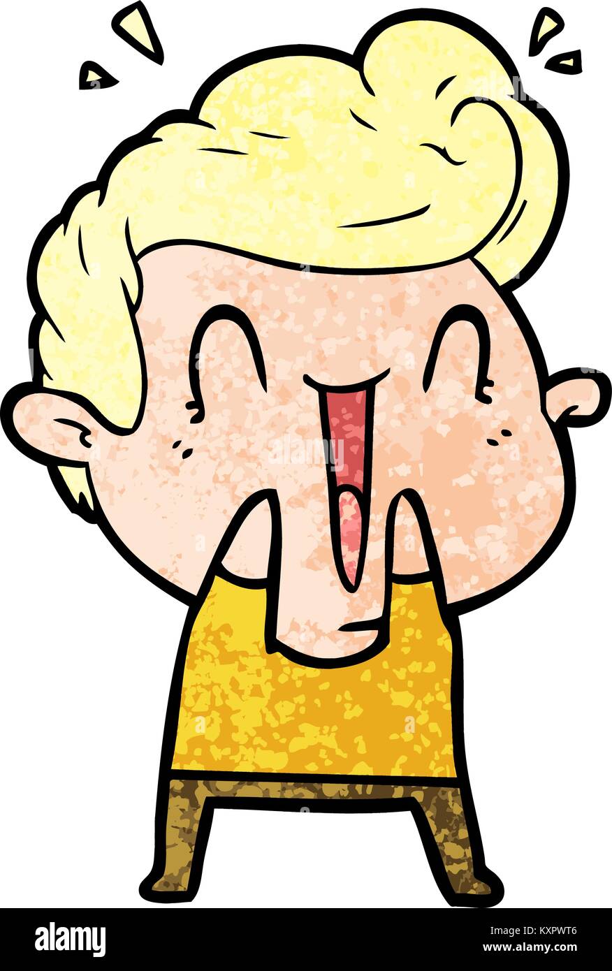 cartoon happy man laughing Stock Vector Image & Art - Alamy