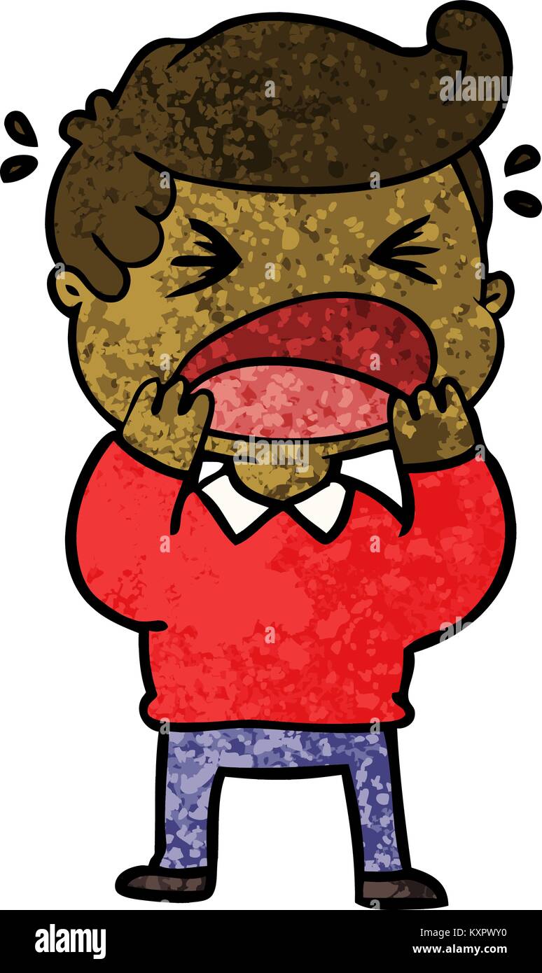 cartoon shouting man Stock Vector Image & Art - Alamy