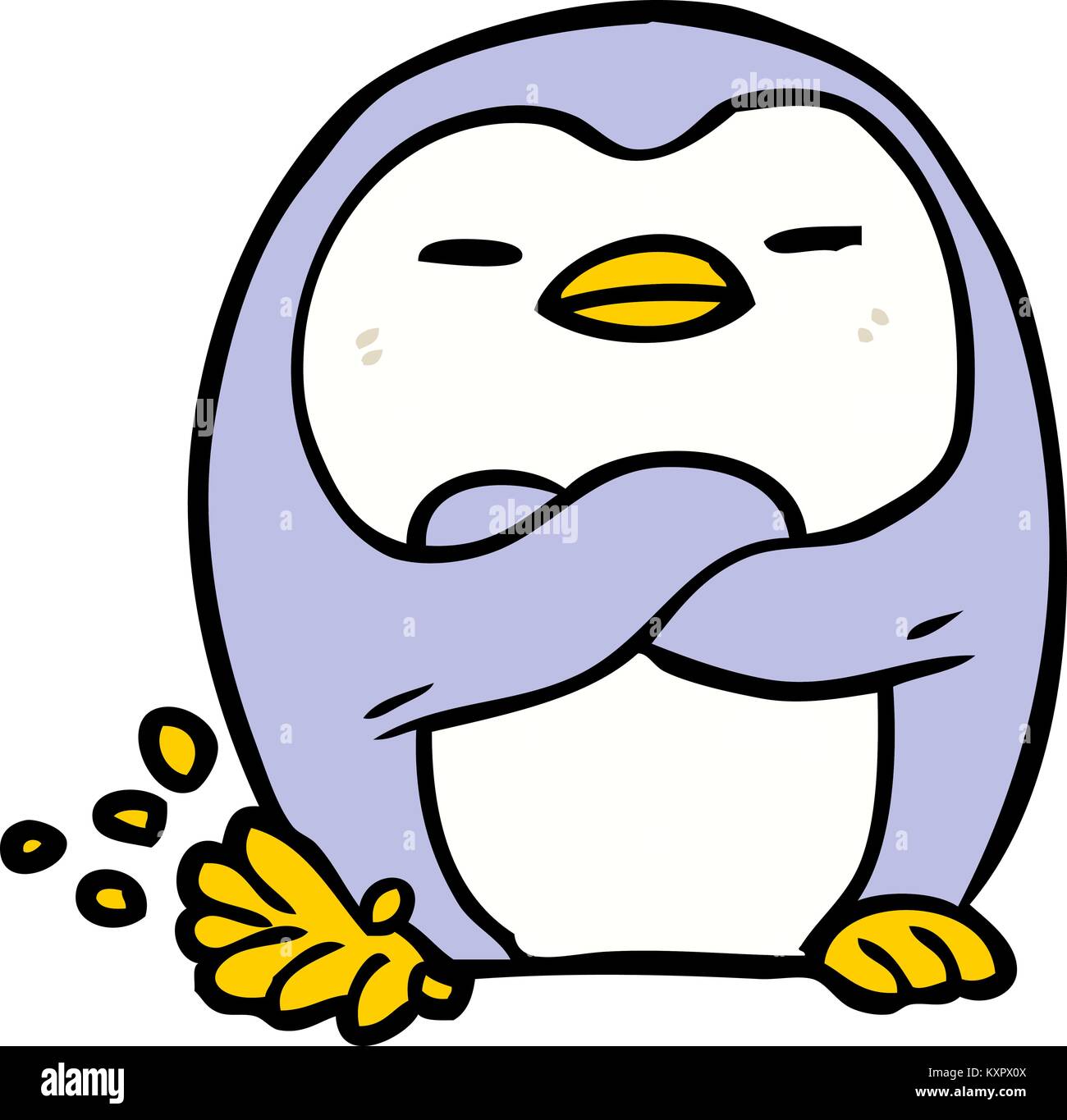 cartoon penguin tapping foot Stock Vector Image & Art - Alamy