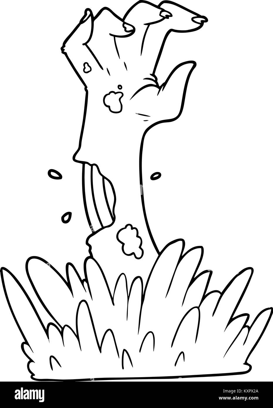 Zombie hand rising from grave Black and White Stock Photos & Images - Alamy