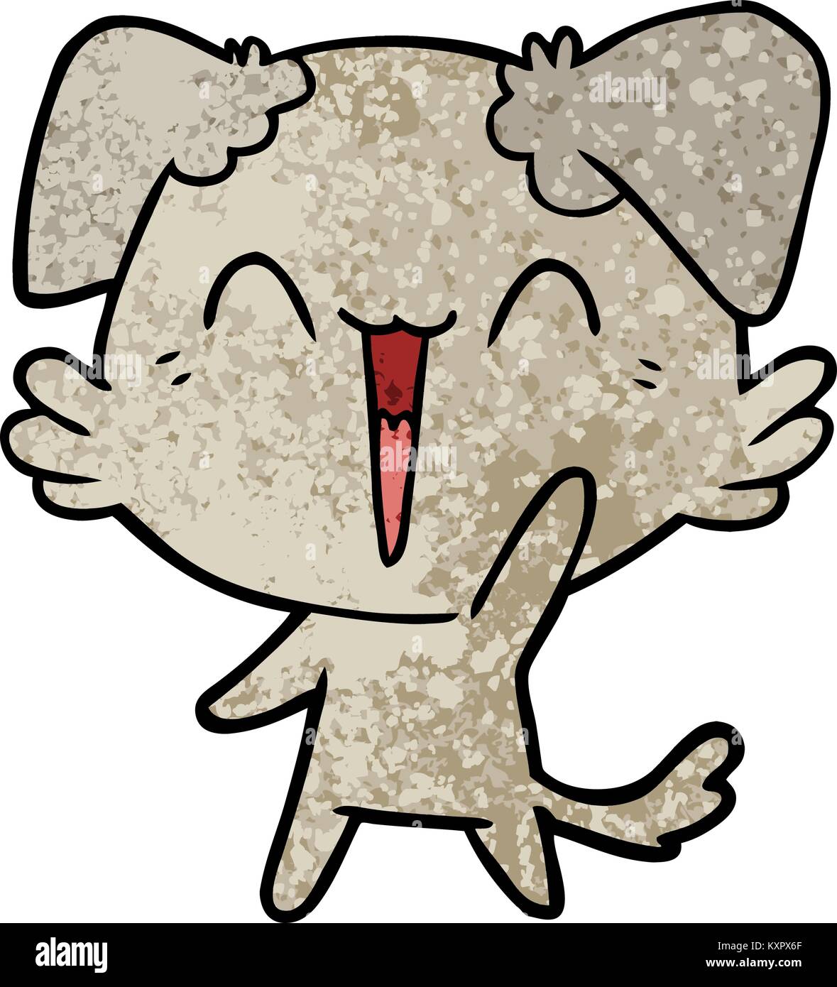 happy little dog cartoon Stock Vector Image & Art - Alamy