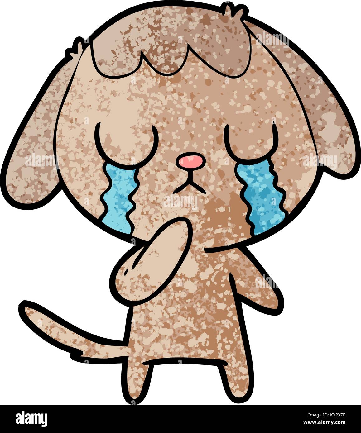 cute cartoon dog crying Stock Vector Image & Art - Alamy