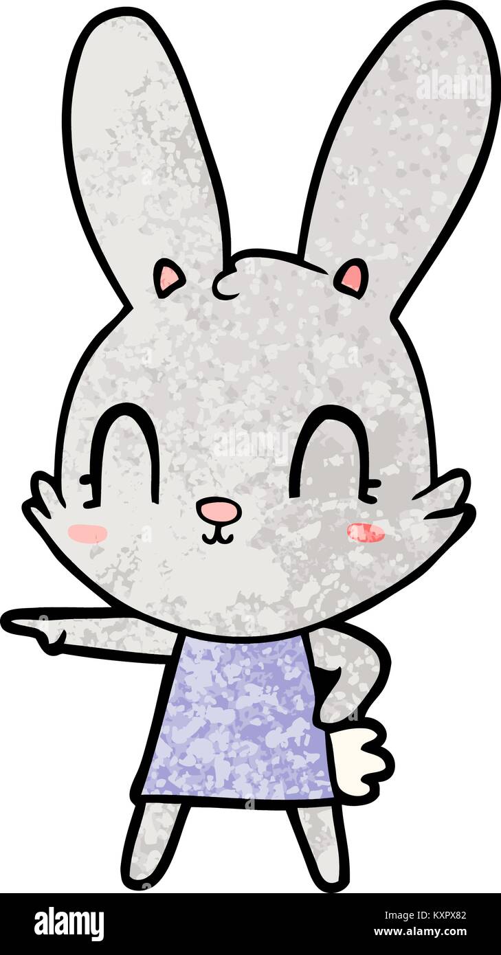 cute cartoon rabbit in dress Stock Vector Image & Art - Alamy