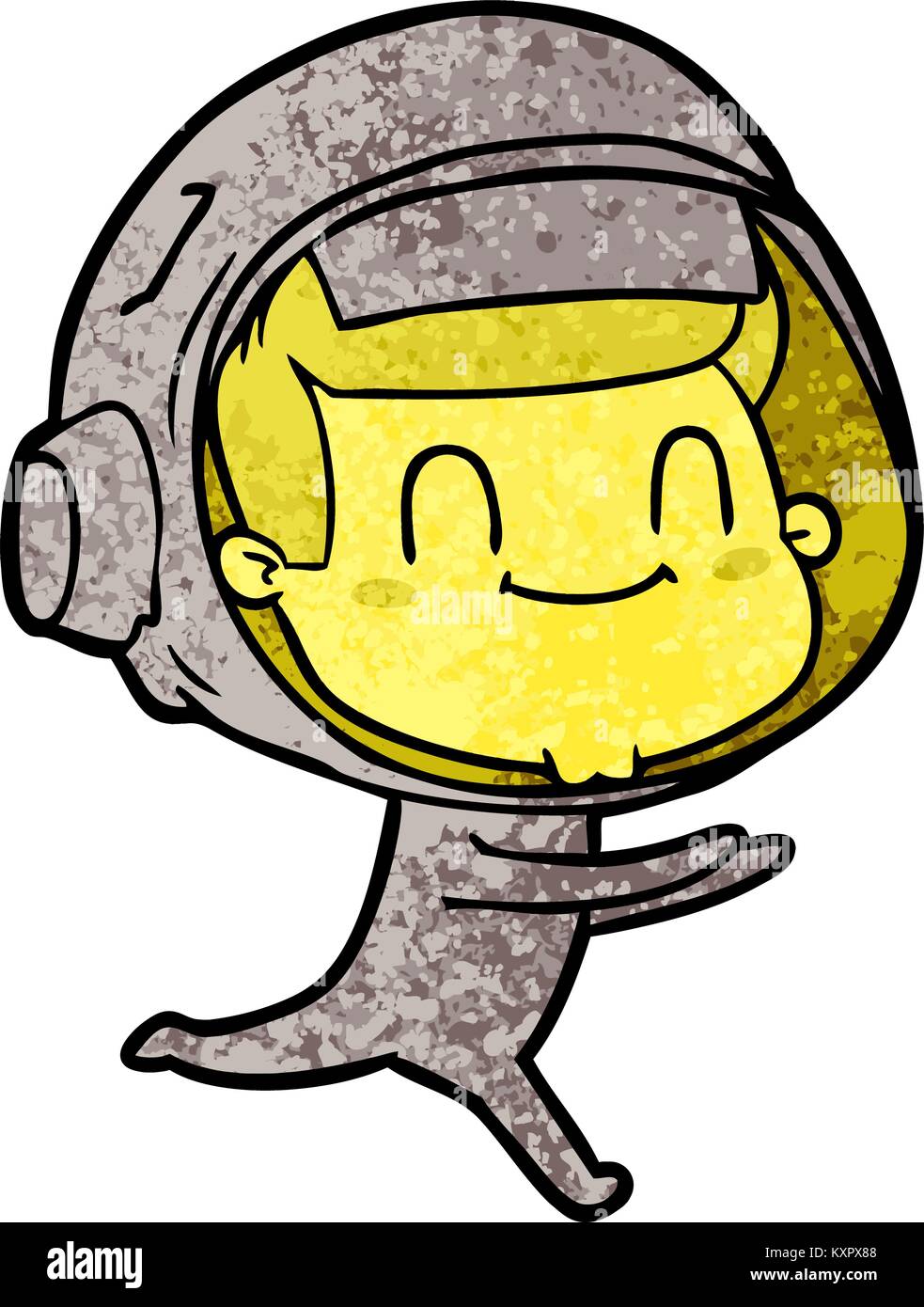 happy cartoon astronaut man Stock Vector Image & Art - Alamy