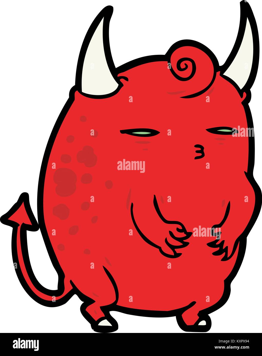 cartoon fat little halloween devil Stock Vector Image & Art - Alamy