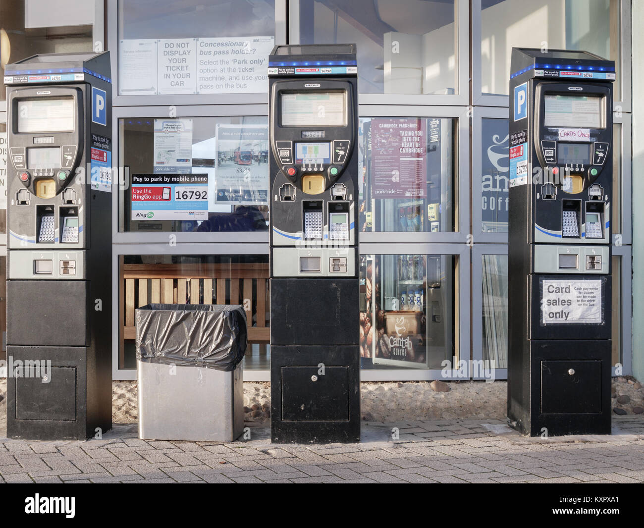 Ticket machines outside the terminal building at Milton of the park and ...