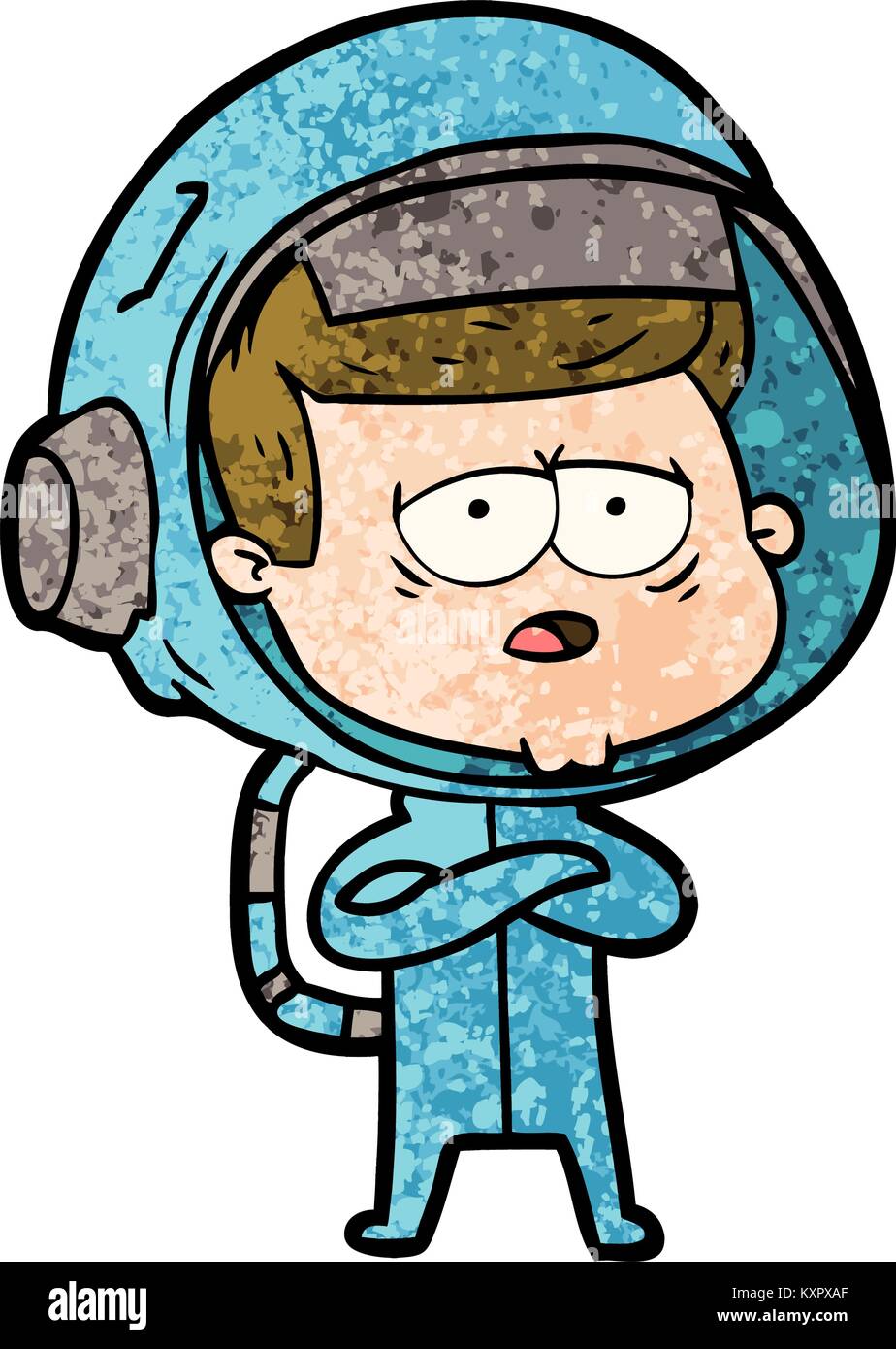 cartoon tired astronaut Stock Vector Image & Art - Alamy