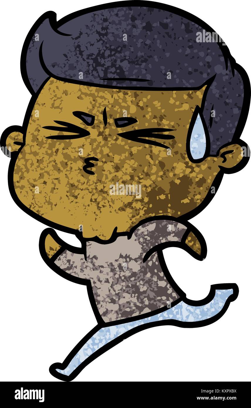 cartoon man sweating Stock Vector Image & Art - Alamy