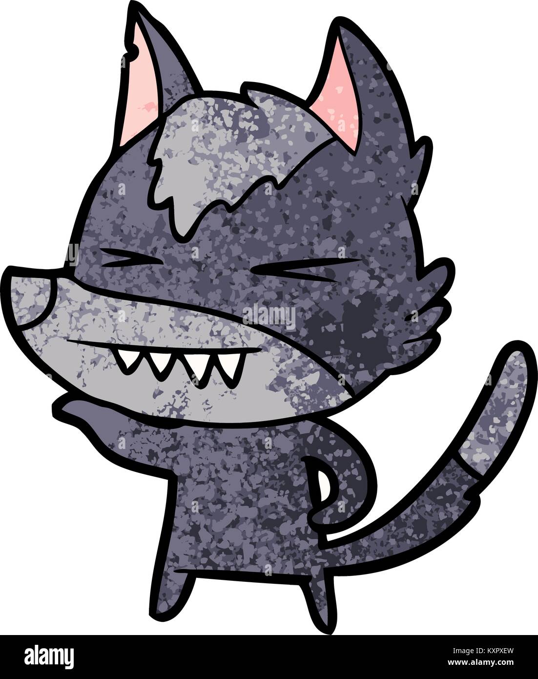 angry wolf cartoon Stock Vector Image & Art - Alamy