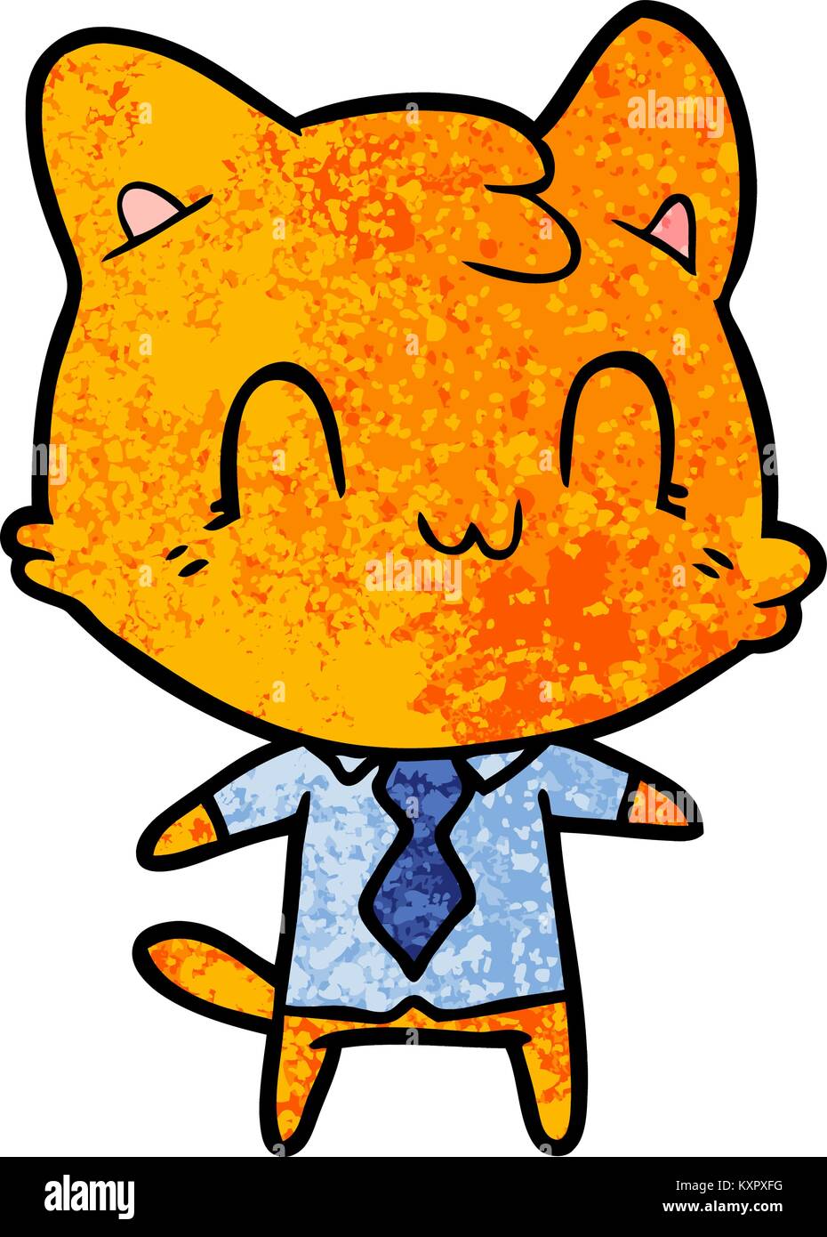 cartoon happy cat Stock Vector Image & Art - Alamy