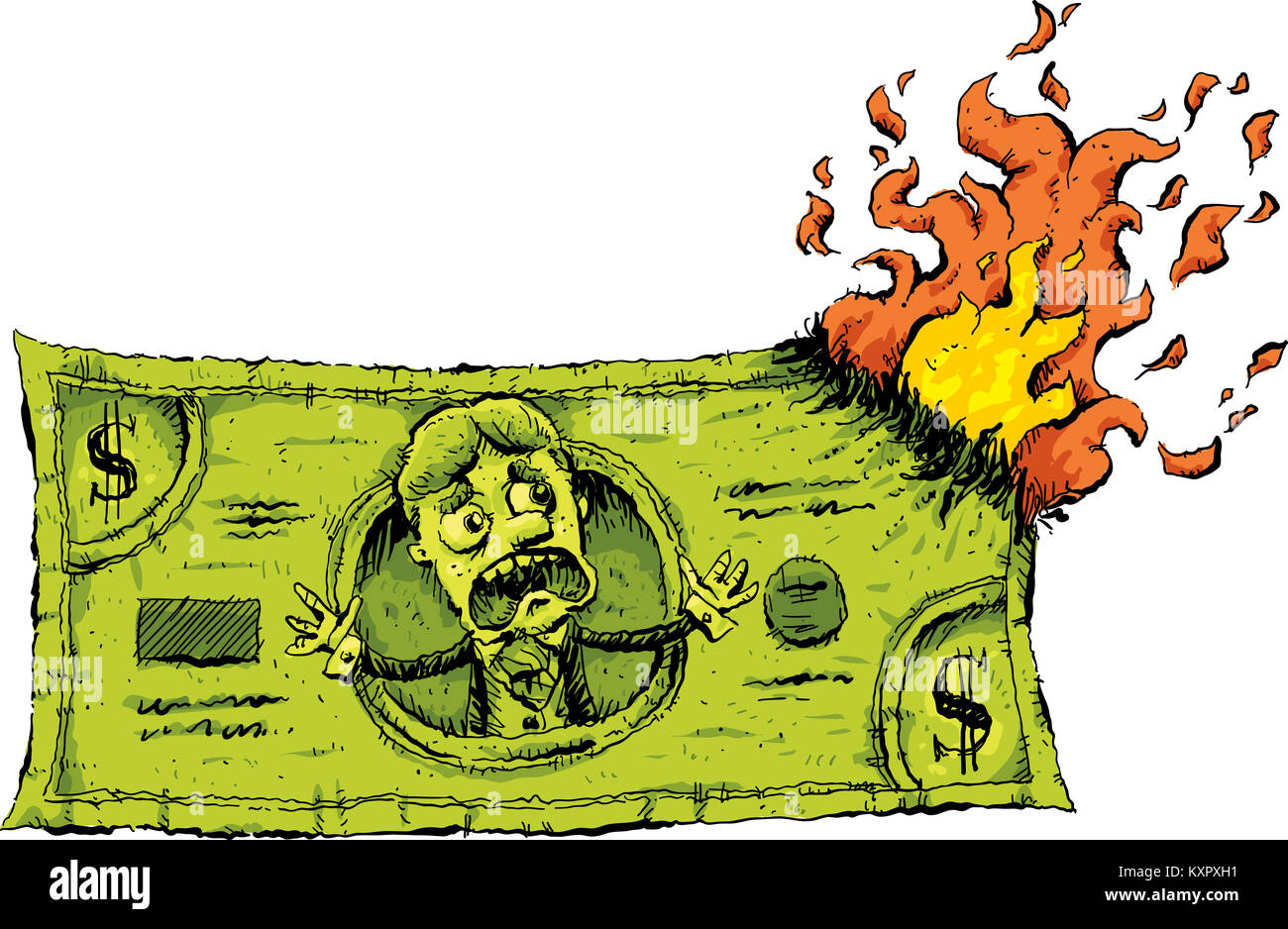 Burning Money Animated