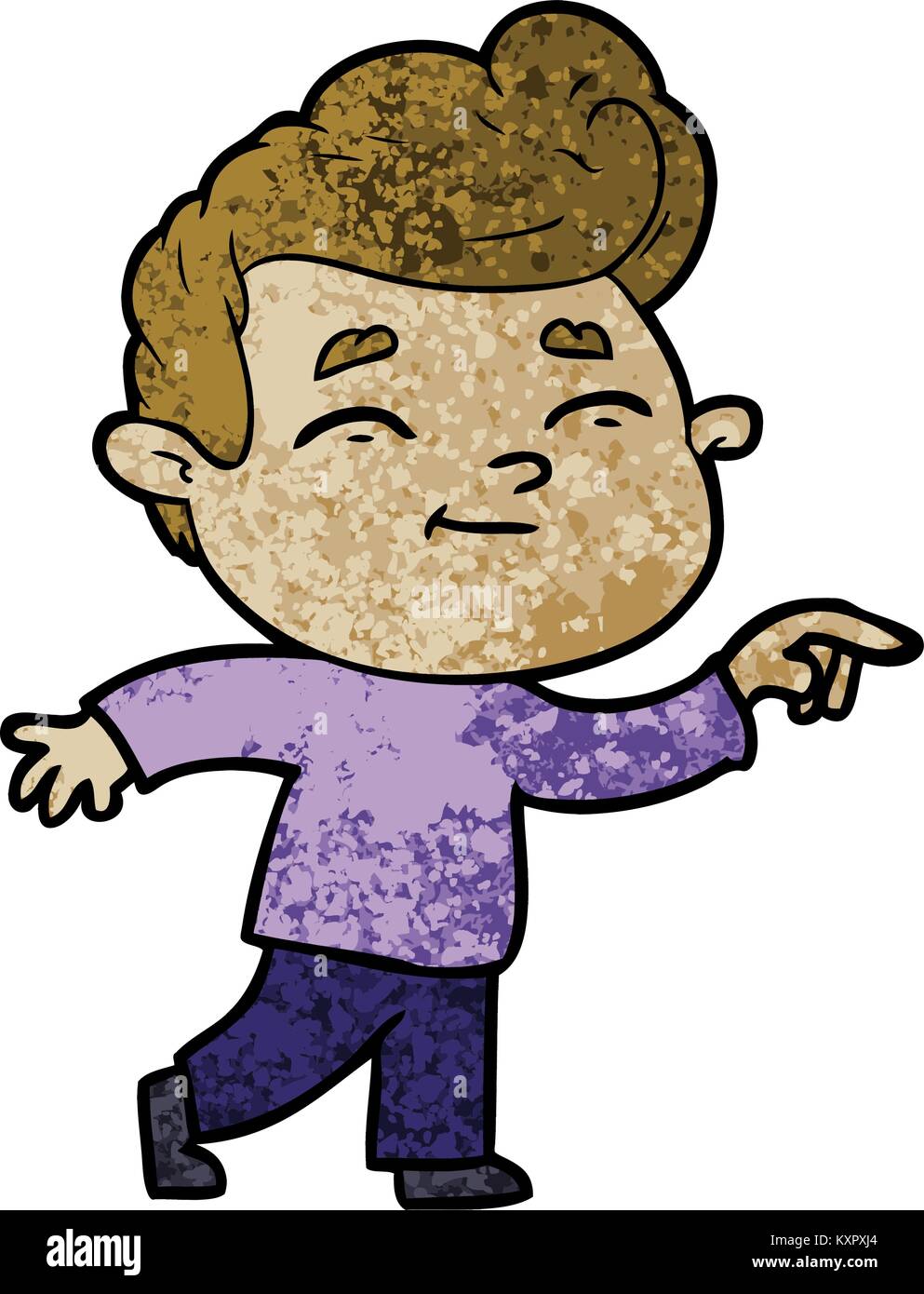 happy cartoon man pointing Stock Vector Image & Art - Alamy