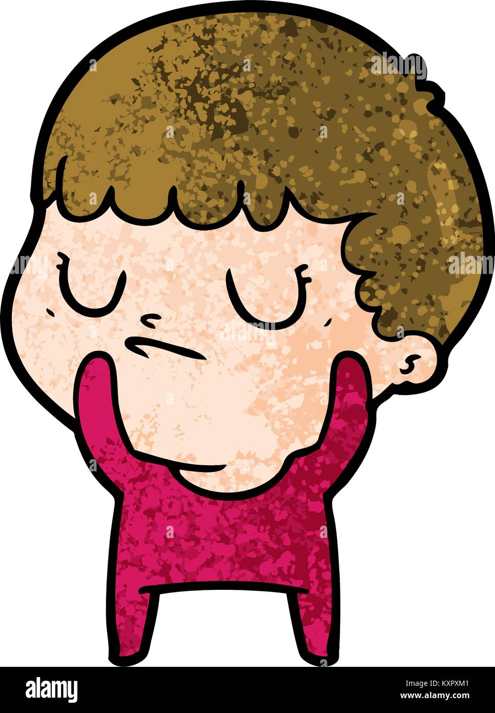 cartoon grumpy boy Stock Vector Image & Art - Alamy